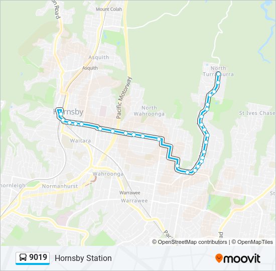 9019 Route: Schedules, Stops & Maps - Hornsby Station (Updated)