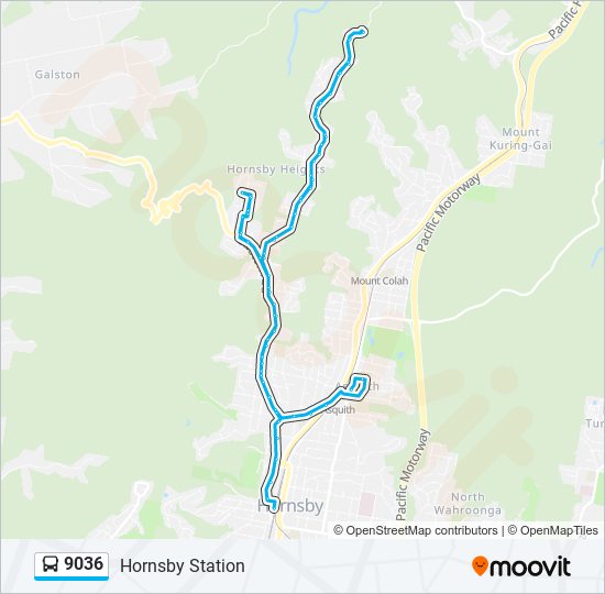 9036 Route: Schedules, Stops & Maps - Hornsby Station (Updated)