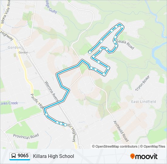 9065 Route: Schedules, Stops & Maps - Killara High School (Updated)