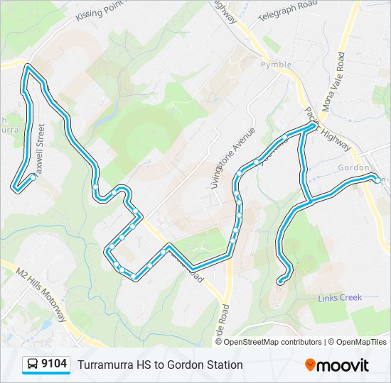 9104 Route: Schedules, Stops & Maps - Gordon Station (Updated)