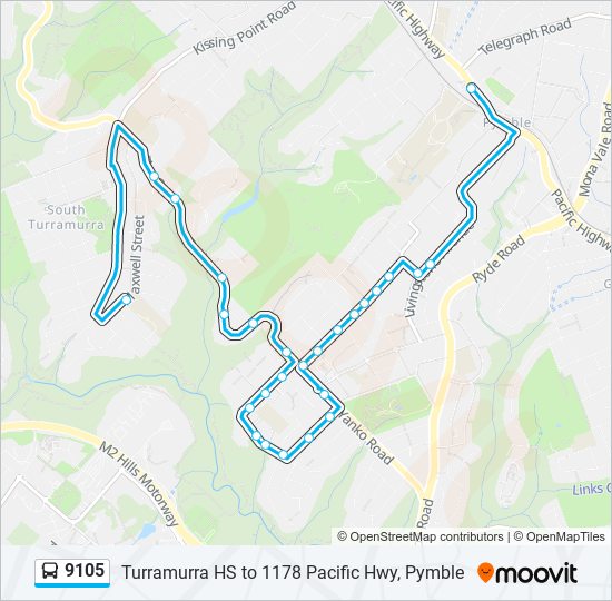 9105 Route: Schedules, Stops & Maps - Pymble - Pacific Hwy ...