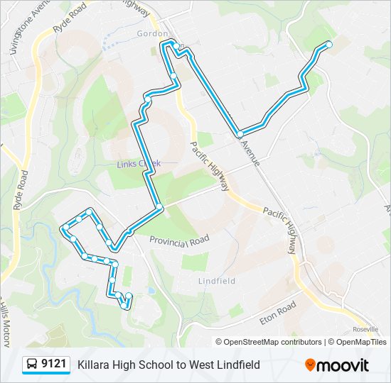 9121 Route: Schedules, Stops & Maps - CSIRO Lindfield (Updated)
