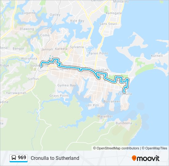 969 Route: Schedules, Stops & Maps - Cronulla Station (Updated)