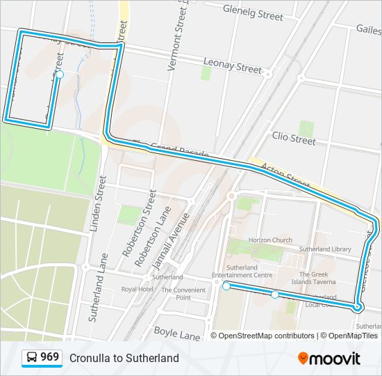 969 Route: Schedules, Stops & Maps - Sutherland Station (Updated)
