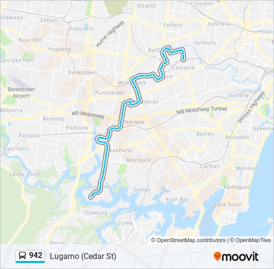 942 Route: Schedules, Stops & Maps - Lugarno (Cedar St) (Updated)