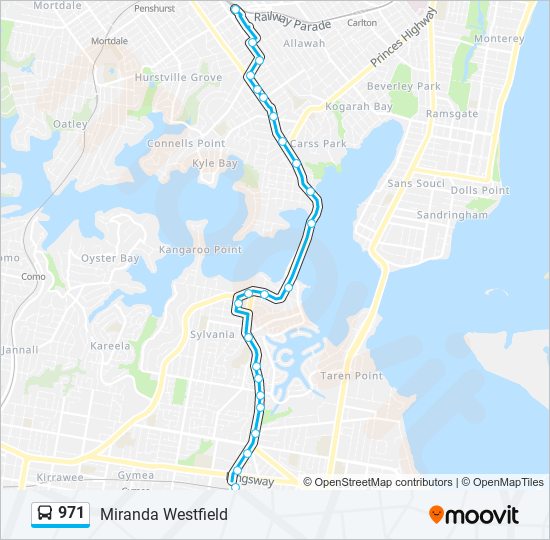 971 Route: Schedules, Stops & Maps - Miranda Westfield (Updated)
