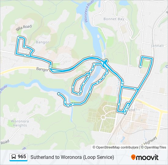 965 Route: Schedules, Stops & Maps - Jannali High School (Updated)
