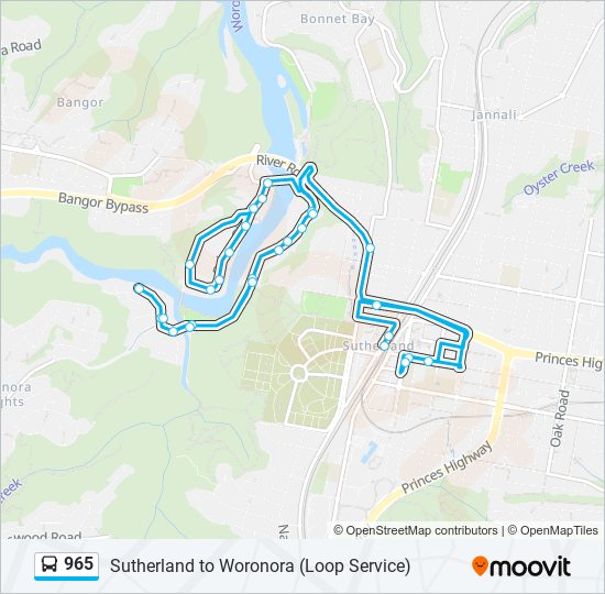 965 Route: Schedules, Stops & Maps - Sutherland Station: Stand E (Updated)