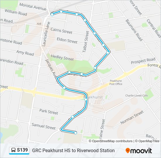 s139 Route: Schedules, Stops & Maps - Riverwood Station (Updated)