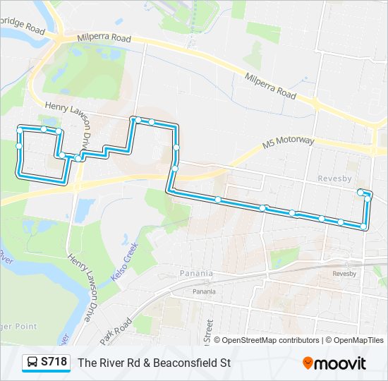 s718 Route: Schedules, Stops & Maps - The River Rd & Beaconsfield St ...