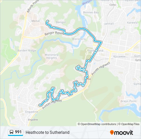 991 Route Schedules Stops Maps Engadine High School Porter Rd 991-route-schedules-stops-maps-engadine-high-school-porter-rd