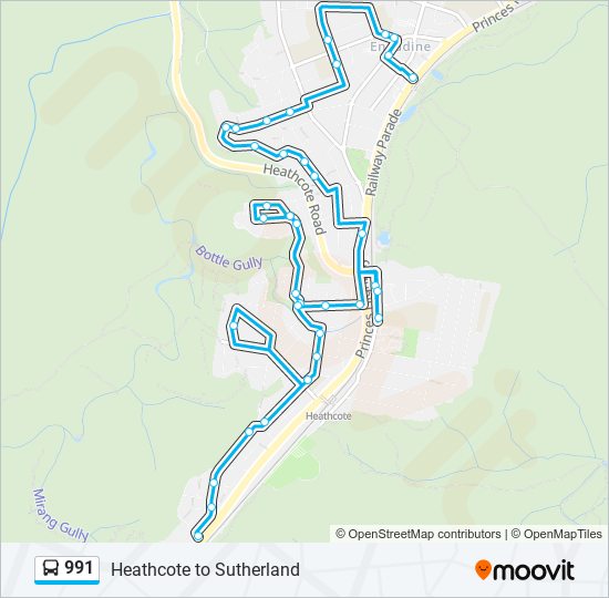 991 Route: Schedules, Stops & Maps - Engadine Station (Updated)