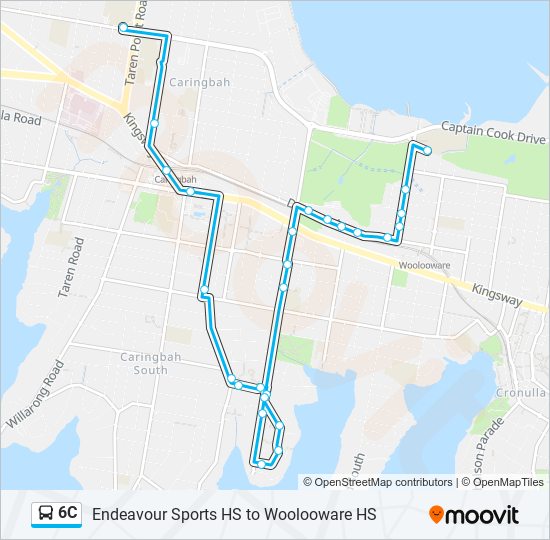 6c Route: Schedules, Stops & Maps - Woolooware HS (Updated)