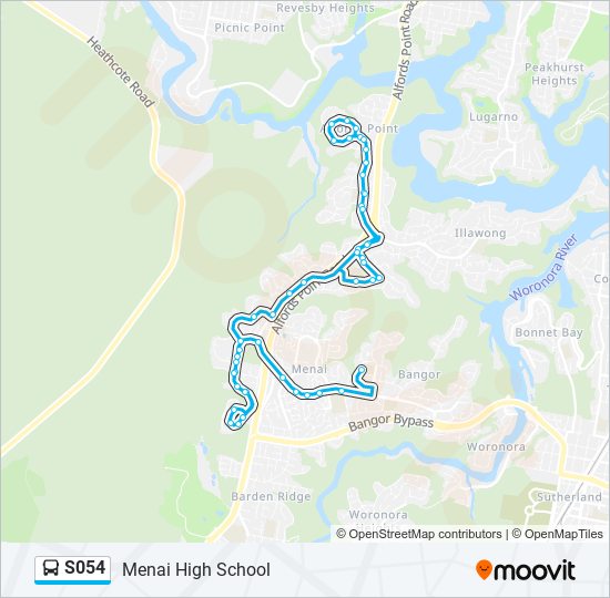 s054 Route: Schedules, Stops & Maps - Menai High School (Updated)