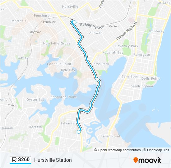 s260 Route: Schedules, Stops & Maps - Hurstville Station (Updated)