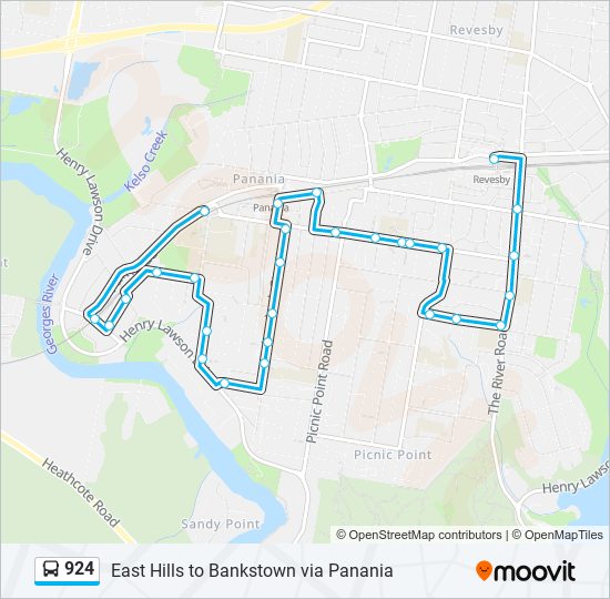 924 Route: Schedules, Stops & Maps - Revesby Station (Updated)