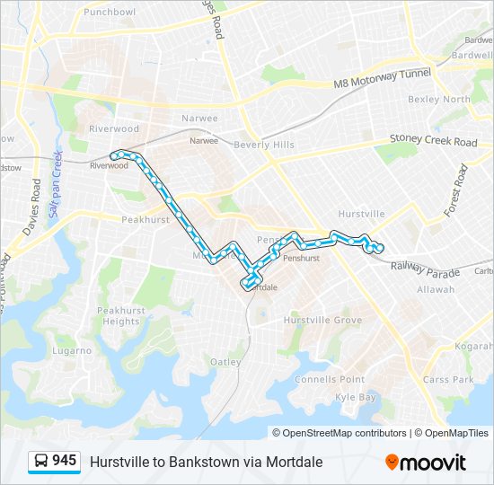 945 Route: Schedules, Stops & Maps - Riverwood Station (Updated)