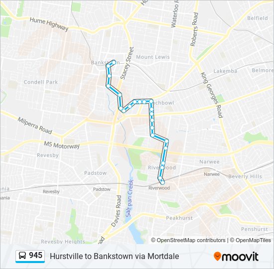 945 Route: Schedules, Stops & Maps - Riverwood Station (Updated)