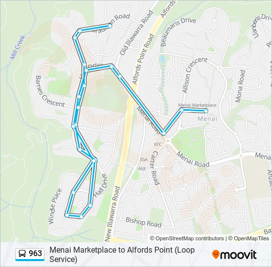 963 Route: Schedules, Stops & Maps - Menai Marketplace (Updated)