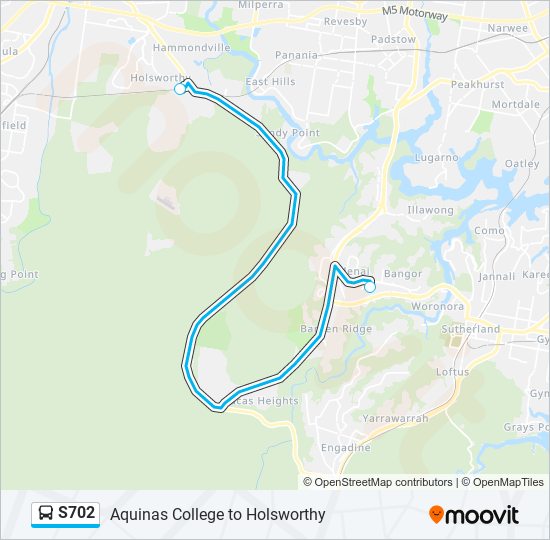 s702 Route: Schedules, Stops & Maps - Holsworthy Station (Updated)