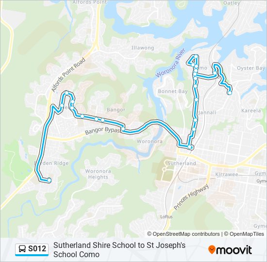 s012 Route: Schedules, Stops & Maps - St Josephs Catholic School (Updated)