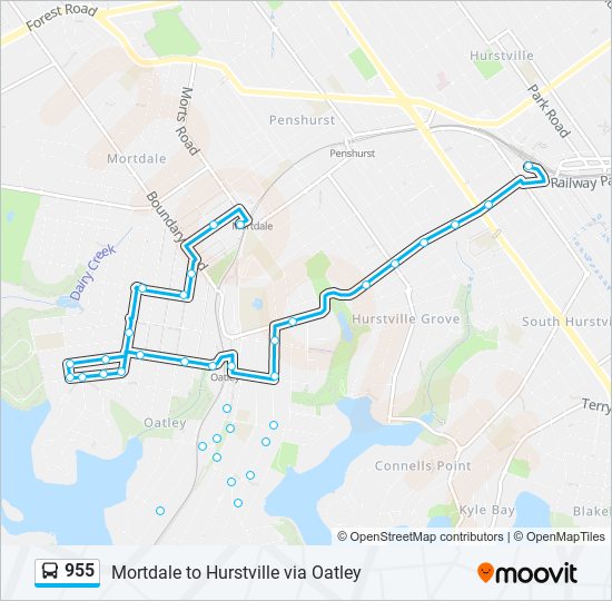 955 Route: Schedules, Stops & Maps - Mortdale Station (Updated)