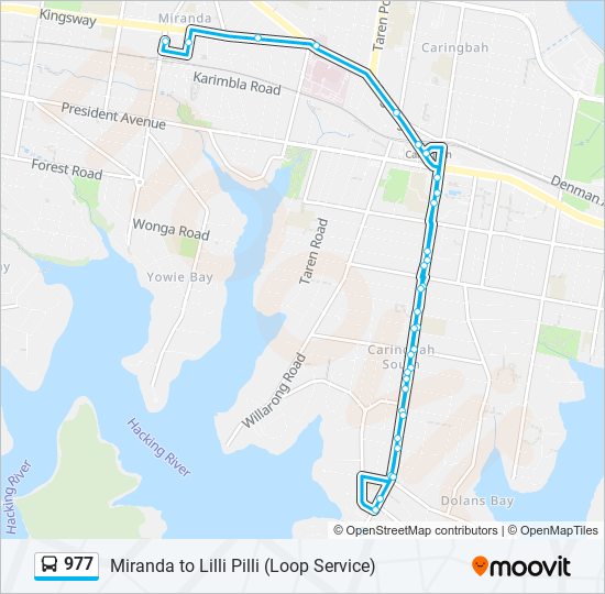 977 Route: Schedules, Stops & Maps - Caringbah Station (Updated)