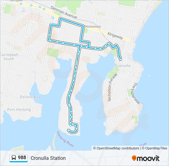 988 Route: Schedules, Stops & Maps - Cronulla Station (Updated)
