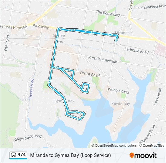 974 Route: Schedules, Stops & Maps - Miranda Westfield (Updated)