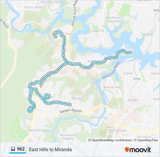 962 Route: Schedules, Stops & Maps - Bangor Shops (Updated)