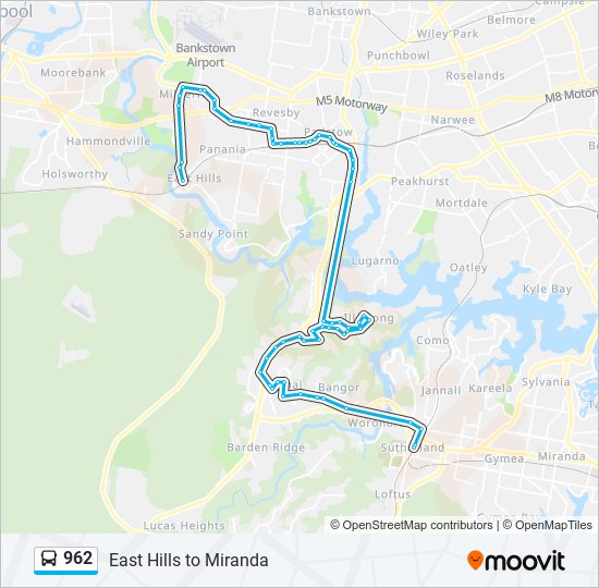 962 Route: Schedules, Stops & Maps - Sutherland Station (Updated)