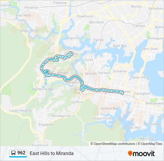 962 Route: Schedules, Stops & Maps - Illawong Shops (Updated)