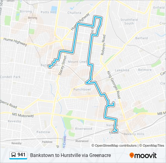 941 Route: Schedules, Stops & Maps - Bankstown Station Stand C (Updated)