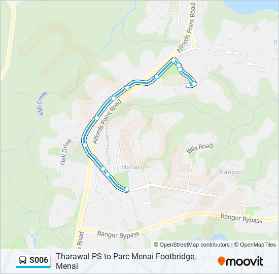 s006 Route: Schedules, Stops & Maps - Menai Footbridge (Updated)
