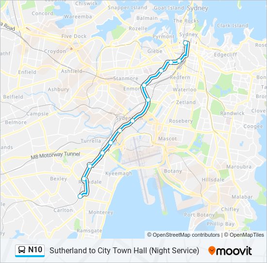 n10 Route: Schedules, Stops & Maps - Kogarah Station (Updated)