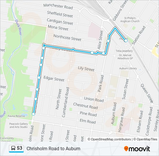 s3 Route: Schedules, Stops & Maps - Auburn Stn (Updated)