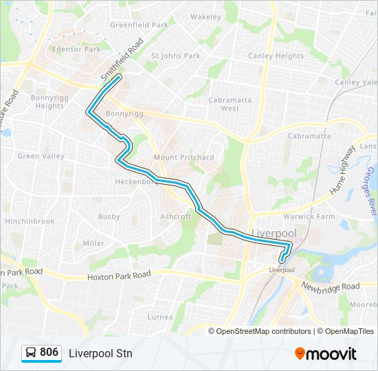 806 Route: Schedules, Stops & Maps - Liverpool Stn (Updated)