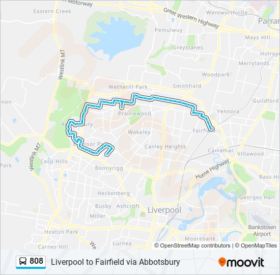 808 Route: Schedules, Stops & Maps - Bonnyrigg T-Way Stn - To Liverpool ...
