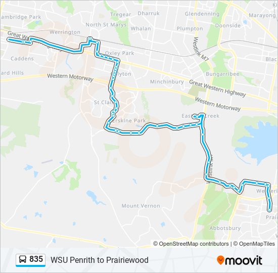 835 Route: Schedules, Stops & Maps - Prairiewood T-Way Stn - To ...