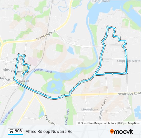 903 Route: Schedules, Stops & Maps - Alfred Rd opp Nuwarra Rd (Updated)