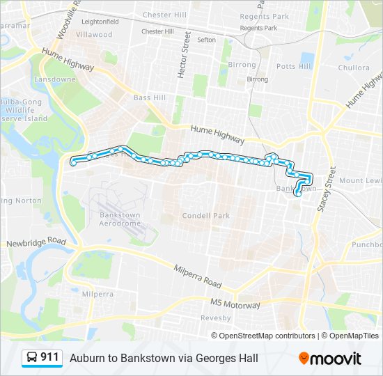 911 Route: Schedules, Stops & Maps - Ashcroft St before Beale St (Updated)