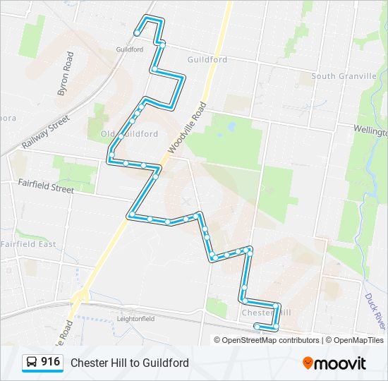 916 Route: Schedules, Stops & Maps - Chester Hill Stn (Updated)