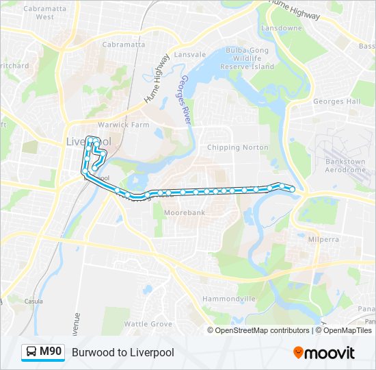 m90 Route: Schedules, Stops & Maps - Newbridge Rd before Rickard Rd ...