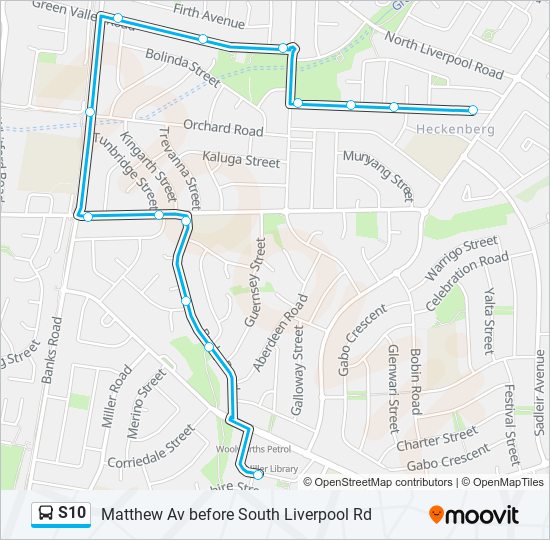 s10 Route: Schedules, Stops & Maps - Matthew Av before South Liverpool ...