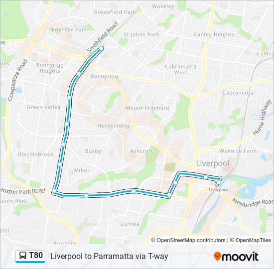 t80 Route: Schedules, Stops & Maps - Bonnyrigg T-Way Stn - To ...