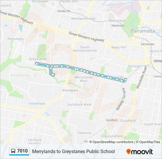 7010 Route: Schedules, Stops & Maps - Merrylands Rd opp Greystanes PS ...
