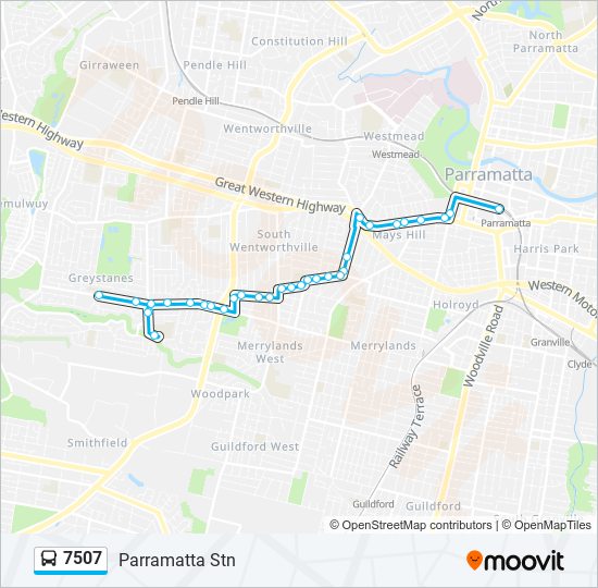 7507 Route: Schedules, Stops & Maps - Parramatta Stn (Updated)