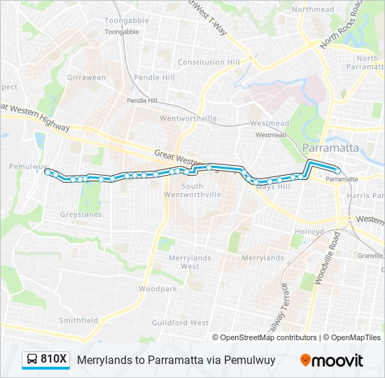 810x Route: Schedules, Stops & Maps - Pemulwuy Mktplc (Updated)