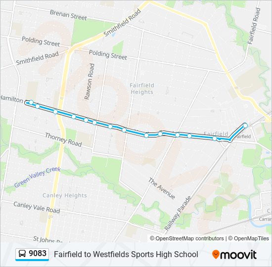 9083 Route: Schedules, Stops & Maps - Westfields Sports HS (Updated)