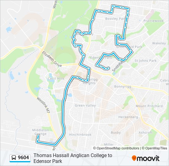 9604 Route: Schedules, Stops & Maps - Boomerang Rd opp Porteous St ...